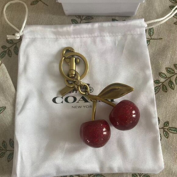 Coach | Bags | Coach Golden Cherry Keychain | Poshmark